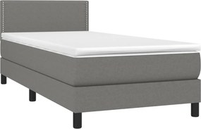 Box spring postel s matrací tmavě šedá 80 x 200 cm textil 3139930