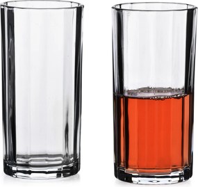Sada 4 ks vysokých sklenic ELISE STRIPES 360 ml čirá