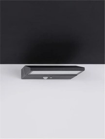 NV 9492510 AKCE - Venkovní nástěnné svítidlo JIGRA antracitový hliník a čiré sklo LED 2W 3000K 3.7V 100st. IP65 solární s pohybovým čidlem - NOVA LUCE
