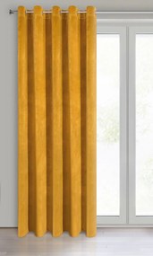 ZATEMŇOVACÍ ZÁVĚS NA KROUŽCÍCH VILLA 140X250 CM HOŘČICOVÁ