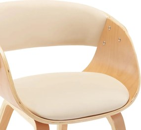 vidaXL Jídelní židle ohýbané dřevo a umělá kůže [283112] Barva: černá a světle hnědá