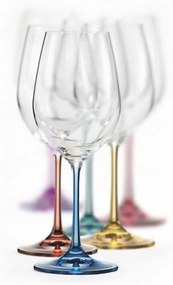 Crystalex sada sklenic na bílé víno Viola Spectrum 350 ml 6 KS