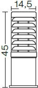 LAN 822K045Z Sloupkové svítidlo Titano inox AISI 316 ušlechtilá ocel E27 výška 45cm - LANDA Lighting