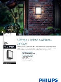 LED Venkovní nástěnné svítidlo Philips Karp 17293/93/16 antracitové 2700K