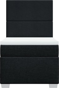 Box spring postel s matrací černá 90x200 cm textil 3292666