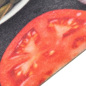 Kuchyňský koberec omyvatelný Víno a jídlo 45 x 150 cm samet 136552