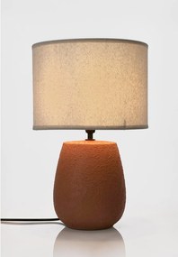 Keramická stolní lampa v terakotové barvě s textilním stínidlem (výška 41,5 cm) Irvin – Yes Everyday