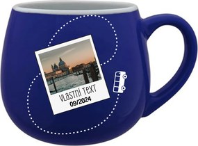 Personalizovaný keramický buclatý hrneček s fotkou a cestovatelským motivem