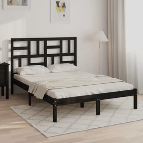 vidaXL Rám postele masivní dřevo 120 x 200 cm [3105947] Barva: Černá