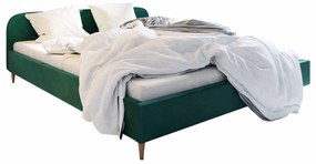 Manželská postel 120 cm Lon (tmavě tyrkysová) (bez roštu a úložného prostoru). 1047070