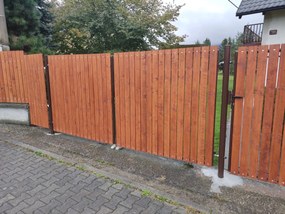 Plotovky, rovné, tmavá lazura, balení 10 ks, 20 x 95 x 1200 mm