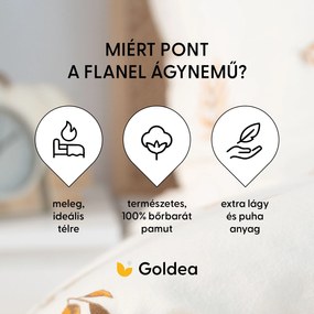 Goldea flanelové povlečení - podzimní dýně a lístky 140 x 200 a 70 x 90 cm