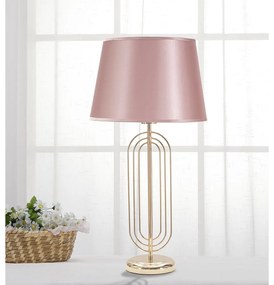 Růžová stolní lampa Mauro Ferretti Krista, výška 64 cm