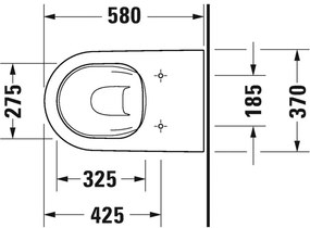 Duravit D-Neo - Stojící WC Duravit Rimless 370 x 580 mm, bílá 2003090000