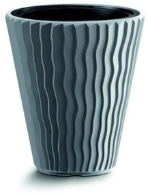PROSPERPLAST Květináč - SANDY Průměr: 29,7 cm, Barva: šedá