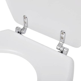WC sedátko MDF s víkem jednoduchý design bílé 140801