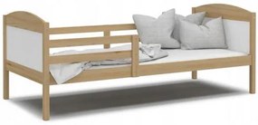 Dětská postel MATYAS P bez šuplíku 90x200 cm BOROVICE-BÍLÁ
