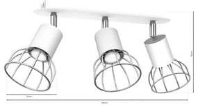Bodové svítidlo DANTE 3xGU10/25W/230V bílá/lesklý chrom