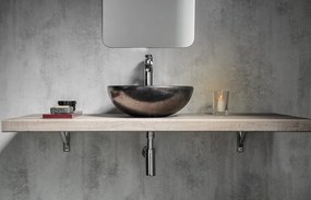 Sapho Sapho, ATTILA keramické umyvadlo, průměr 43cm, metalická měď, DK010