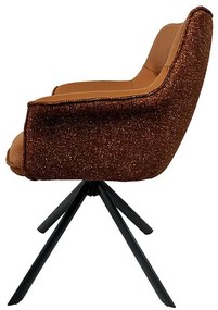 Designová otočná židle Kahikilani koňaková