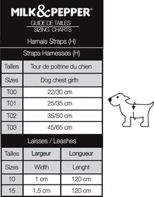 MILK&PEPPER Vodítko pro psy Oroko Velikost: 120x1,5cm