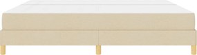 Postel s boxspringem s matrací Krémová 200 x 200 cm textil 3398596