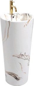 Rea Blanka volně stojící umyvadlo, 84 x 40 cm, Marble imitace kamene, REA-U8704
