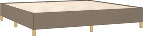Box spring postel s matrací taupe 200x200 cm textil 3128633