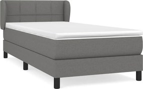 Box spring postel s matrací tmavě šedá 80 x 200 cm textil 3126198