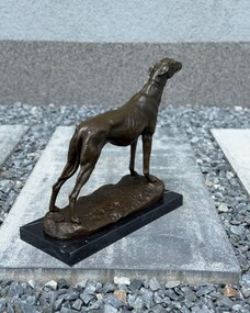 Bronzová socha - Greyhound soška loveckého psa