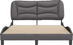 Rám postele bez matrace Hvar šedý 140x200 cm umělá kůže 3208005