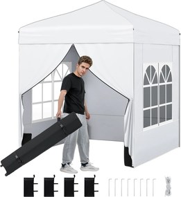 Costway Pop Up Pavilion Skládací zahradní altánek s odnímatelnými bočními