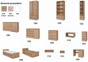 Postel 160 COSMO C16 Maridex 170/70,5/203 barevné provedení: bílý mat