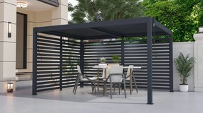 Bioklimatická pergola G21 Austin 4x3 m, antracitová hliníková