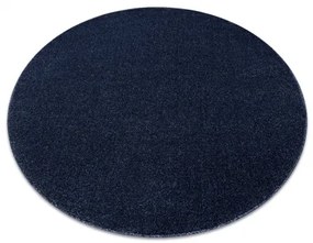 Dywany Luszczow Kusový koberec kulatý SOFTY Jednobarevný, tmavě modrá Rozměr koberce: 120 cm KRUH