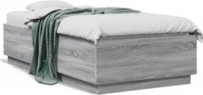Rám postele s LED osvětlením šedý sonoma 75 x 190 cm kompozit 3209672