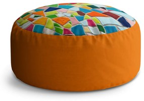 Sablio Taburet Circle Barevná mozaika: 38x48 cm
