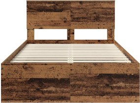 Rám postele Staré dřevo 120 x 200 cm Masivní borové dřevo 3410625