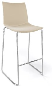 GABER - Barová židle KANVAS ST 76 - vysoká, béžová/chrom