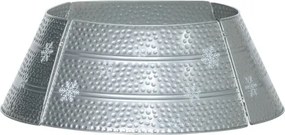 HOMCOM kovový stromový sukne, vodotěsná dekorace pro domácí párty 66x66x23 cm, stříbrná