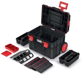 Kufr na nářadí XEBLOCCK ALLU LOG 54,6 x 38 x 40 cm černo-červený