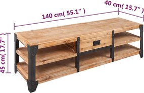vidaXL 3ks set nábytku do obývacího pokoje, masivní akáciové dřevo [274708]