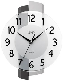 JVD Nástěnné netikající tiché skleněné hodiny JVD NS19043.1