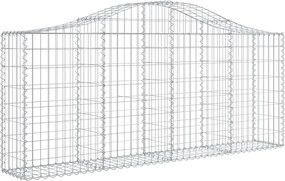 Klenuté gabionové koše 11ks 200x30x80/100 cm pozinkované železo 3145418
