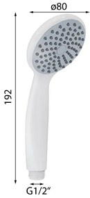 Gedy, EASY ruční sprcha, průměr 85mm, ABS/bílá, GYHS10003