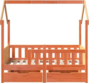 Dětská postel se zásuvkami 80 x 170 cm masivní borové dřevo 3302043