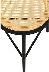 Černá/v přírodní barvě ratanová stolička Depok – Premier Housewares