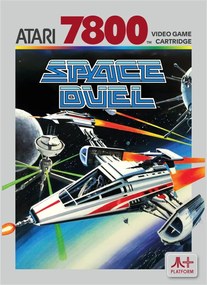 Hra na konzoli space duel - atari 7800+