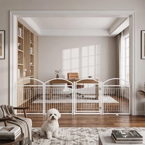 Costway Brána pro psy 81 cm vysoká zábrana skládací 4 panely štěněcí