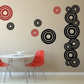 WALLVINIL Samolepky na zeď - Circles set Barva: Černá, Velikost: malá sada 5 kruhů